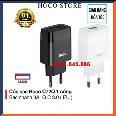 Củ Sạc Nhanh iρhone 12 Pro Max Chính Hãng 18W Hoco C72Q Cốc Sạc Nhanh ...
