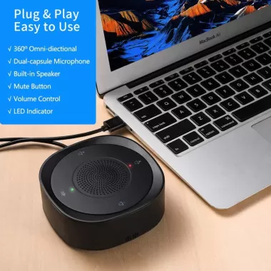 【2023 NEW】 USB Conference Speaker, Microphone with Speakers ...