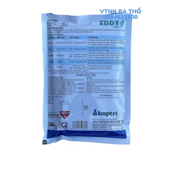 Thuốc Trừ Bệnh Hợp Trí EDDY 72WP 300gr (gói) | Tripmart