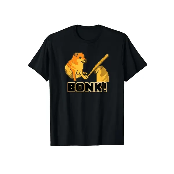 Pixel Art Cheems Bonk Meme Áo Thun Thiết Kế Đồ Họa Áo Tee Cotton Áo Cho ...