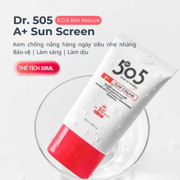 Kem Chống Nắng Vật Lý Dr. 505 A Plus SPF50+ Cho Da Nhạy Cảm, Dầu, Hỗn ...