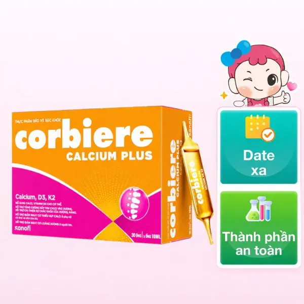 Thực phẩm bảo vệ sức khỏe Corbiere Calcium Plus - Bổ xương, tăng canxi ...