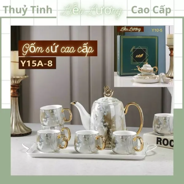 Bộ Ấm Chén Gốm Sứ Cao Cấp Cháng Men Tặng Sang Trọng Lễ Tết Giá Chỉ 480k ...
