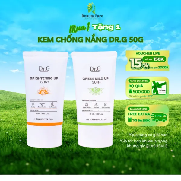Kem Chống Nắng Kiềm Dầu Dr.G Mild Up Sun+ SPF 50+ Cho Da Nhạy Cảm, Giảm ...