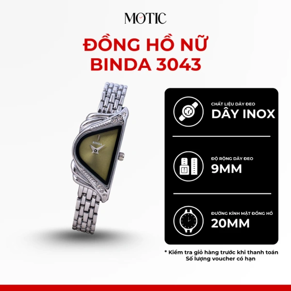 Đồng hồ nữ Binda 3.043 dây inox sang trọng, lịch sự, quý phái – chỉ 440 ...