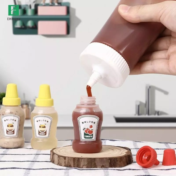 [EHB-t] 2 Chai Nước Sốt Gia Vị Mini Di Động Cà Chua Sốt Salad Hộp Đựng ...