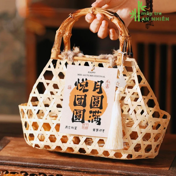 Giỏ Tre Đựng Trái Cây, Quà Tết, Làn Mây Tre Decor Trang Trí - Giá Chỉ ...