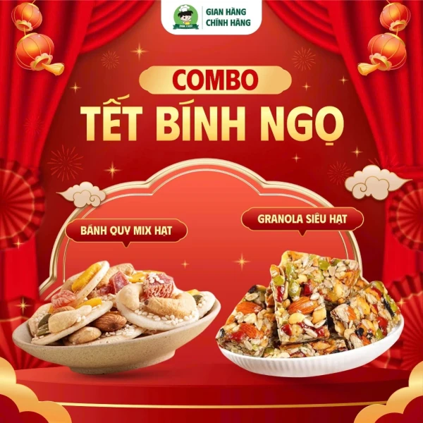 Granola Siêu Hạt Tết Bình Ngọ - Bánh Phồng Mix Dinh Dưỡng Shin Food Ít ...
