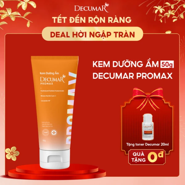 Kem dưỡng ẩm Decumar Promax giúp cấp nước, làm dịu da, cấp ẩm từ bên ...