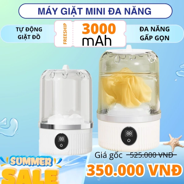 Máy giặt mini đồ lót 2 chế độ tự động, gấp gọn tiện lợi cho bé - 338. ...