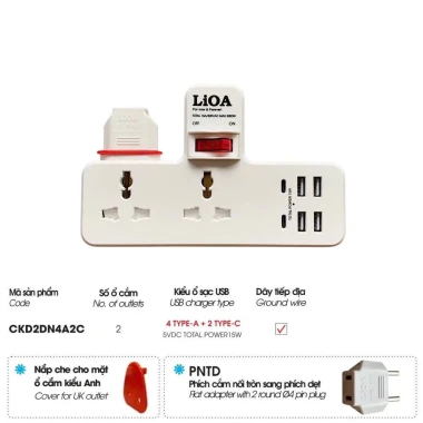 Ổ cắm nối chia điện đa năng Lioa,ổ cắm không dây có sạc nhanh,ổ chia ...