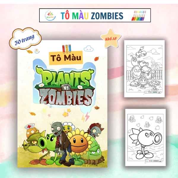 Tô Màu Plants vs Zombies Đồ Chơi Thủ Công Cho Bé - Giá 30.000đ ...
