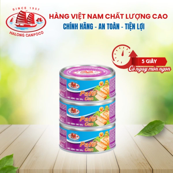 Combo Pate Gan Đồ Hộp Hạ Long 3 Hộp - Giá Chỉ 93.100đ (Giảm từ 121.030đ ...