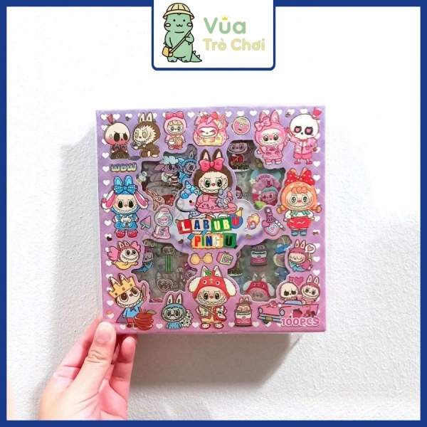 [Labubu] Hộp 100 Tấm Sticker Labubu Hình Dán Chống Nước Trang Trí Sổ ...