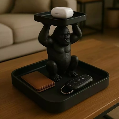 QUENTIN Gorilla Khay lưu trữ, Trang trí khay Gorilla bằng nhựa độc đáo ...