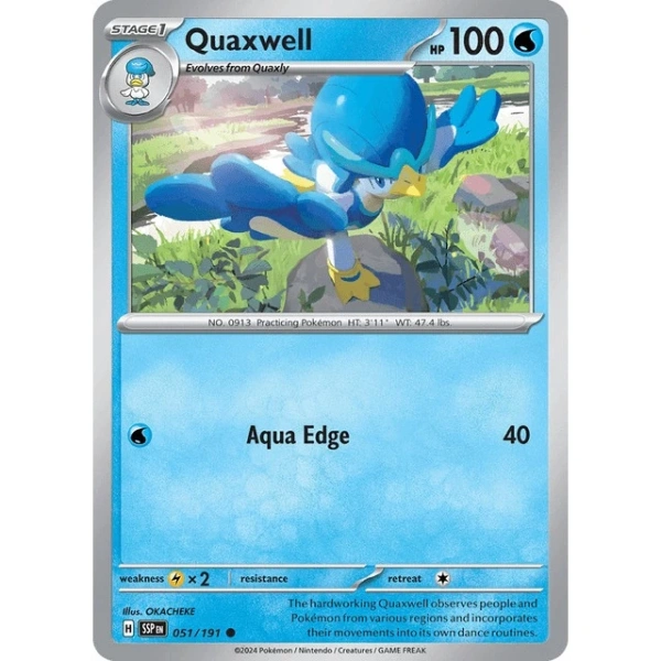 [Thẻ bài Pokemon EN] Quaxwell 051/191 Surging Sparks (SSP) | Tripmart