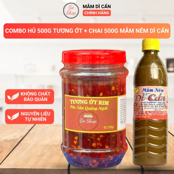 Tương Ớt Rim Quảng Ngãi & Mắm Nêm Dì Cẩn Miền Trung - Combo Siêu Tiết ...
