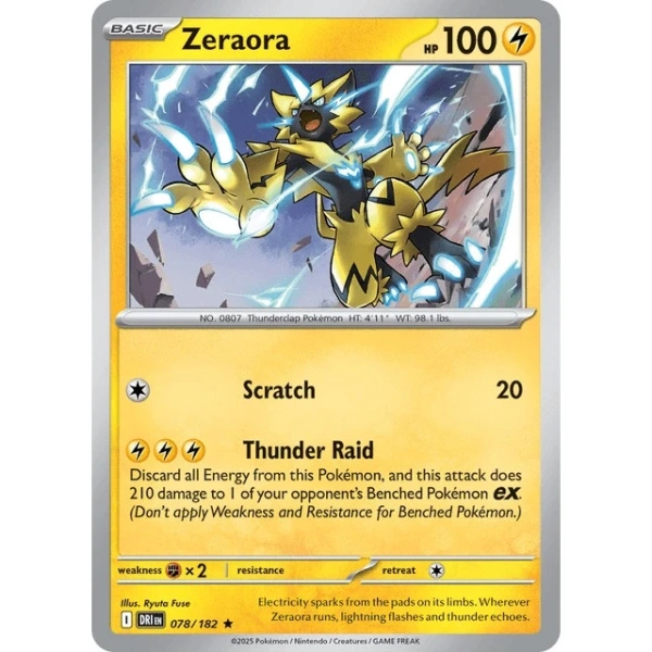 Thẻ bài Pokemon Zeraora 078/182 Destined Rivals DRI Holo Giá chỉ 15.000 ...