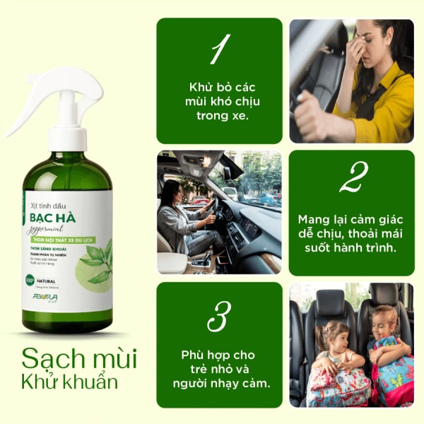 Sử dụng xịt khử mùi nội thất xe để giảm say thường khiến người lái bỏ ...