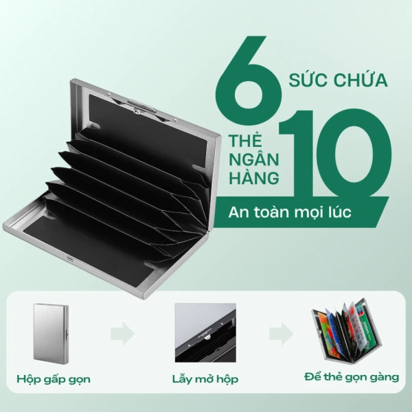 Ví đựng thẻ tín dụng chống trộm bằng thép không gỉ: An toàn hơn nhưng ...